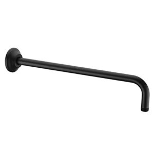 bestill 16 inch l-shaped shower head extension arm, shower arm and flange included, matte black