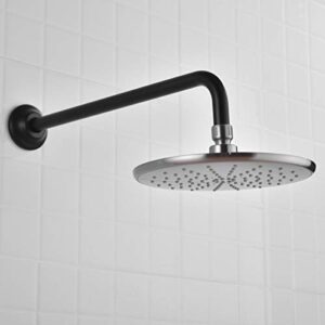 BESTILL 16 Inch L-Shaped Shower Head Extension Arm, Shower Arm and Flange Included, Matte Black