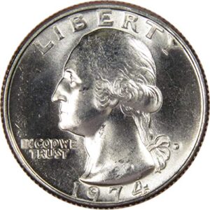 1974 d washington quarter bu uncirculated mint state 25c us coin collectible