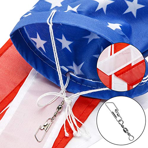 Boao 2 Pieces 24 Inch American Flag Windsock US Stars and Stripes Hanging Decoration Windsock Waterproof Material for 4th of July Patriotic Day Outdoor Hangings