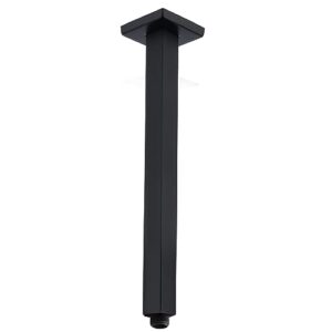 enga brass 12-inch ceiling mount shower arm (black)