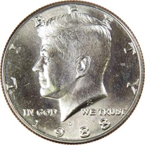 1988 d kennedy half dollar bu uncirculated mint state 50c us coin collectible