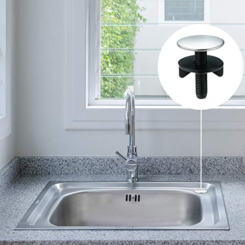 WILLBOND 4 Pieces Kitchen Sink Hole Cover Faucet Hole Cover Kitchen Sink Tap Hole Plate Stopper Cover Blanking Metal Plug (Stainless Steel)