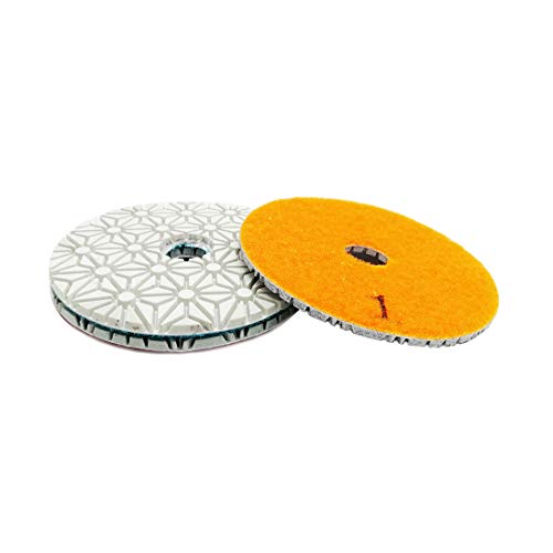 SHDIATOOL 4 - Inch Diamond polishing Pads 3-Step 1 Set for Marble Stone 3PCS 100mm