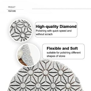 SHDIATOOL 4 - Inch Diamond polishing Pads 3-Step 1 Set for Marble Stone 3PCS 100mm