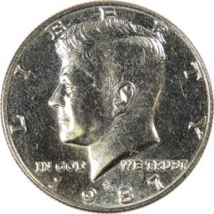 1987 p kennedy half dollar bu uncirculated mint state 50c us coin collectible