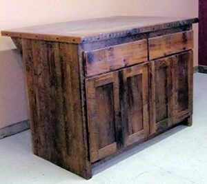 reclaimed wood kitchen island