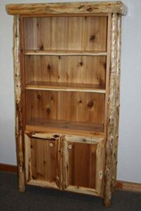 cedar log hutch