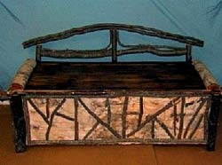 birch bark deacons bench