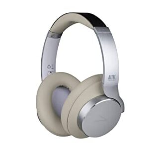 Altec Lansing Comfort Q+ Bluetooth Headphones, Active Noise Cancellation, Comfortable, Quite, Noise Cancelling Headphone, Up to 26 Hours of Playtime, 30 Ft. Wireless Range, White/Cream