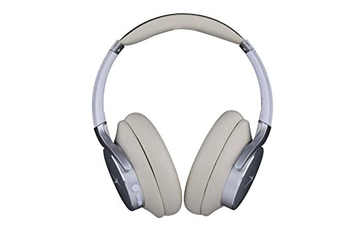 Altec Lansing Comfort Q+ Bluetooth Headphones, Active Noise Cancellation, Comfortable, Quite, Noise Cancelling Headphone, Up to 26 Hours of Playtime, 30 Ft. Wireless Range, White/Cream