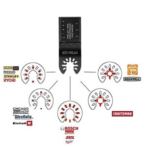 50 Pcs Oscillating Tool Blades, Professional Universal Oscillating Saw Blades, Wood, Quick Release Durable Multi Tool Blades Fit All Models