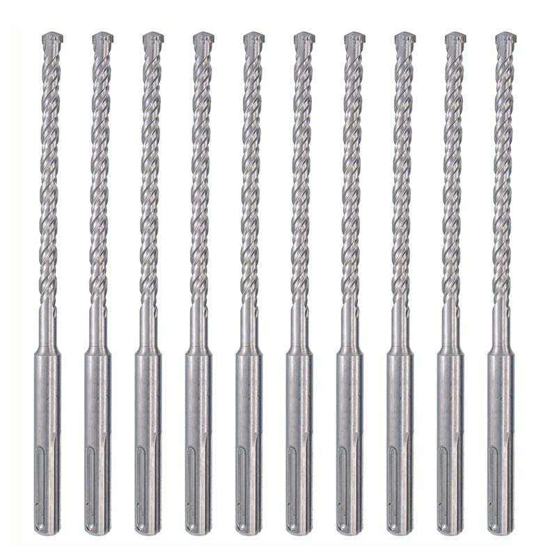 SDS Plus Hammer Drill Bit 10Pcs 5/32 in. x 8 in. Masonry Concrete Rock Drill Bit