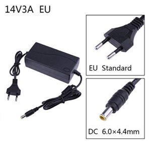 Pukido 14V 3A AC to DC Power Adapter Converter 6.04.4mm for Samsung LCD Monitor - (Plug Type: EU)