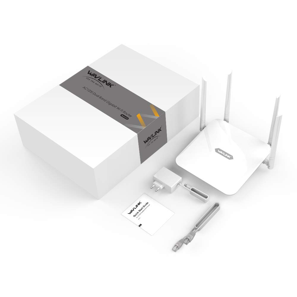 WiFi Router 1200Mbps, WAVLINK Smart Router Dual Band 5Ghz+2.4Ghz, Wireless Internet Routers for Home & Gaming with Amplifiers PA+LNA | 2x2 MIMO Antennas | Support Router/Access Point/WISP Mode