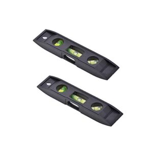 6-inch magnetic torpedo level 3 bubbles home use black, 2pcs