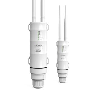 wavlink ac600 outdoor wifi range extender,dual band 2.4g & 5ghz high power weatherproof wireless signal amplifier booster,support ap/router/repeater/wisp modes/bridge mode for outdoor wi-fi coverage