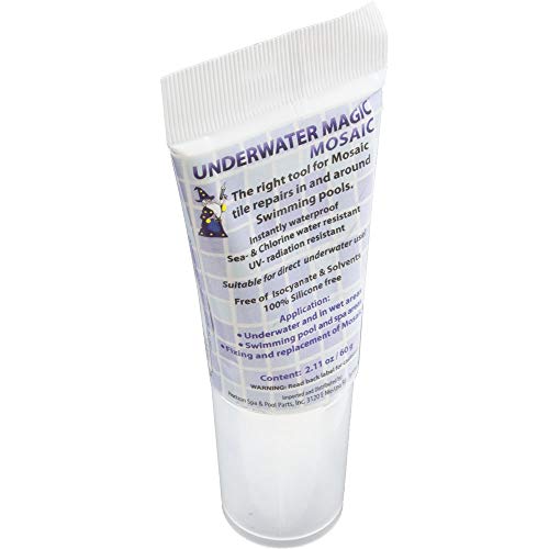 Underwater Magic Water Resistant Tile and Grout Repair Sealant 2.1 Oz Tube, White