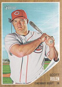 2011 topps heritage #205 scott rolen reds mlb baseball card nm-mt