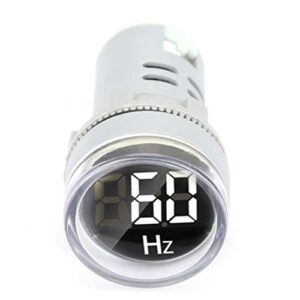 YWBL-WH AC Round Frequency Meter LED Digital Display Hz Frequency Indicator Light