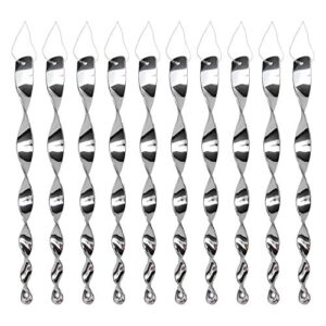 tapix bird repellent device 10 pack reflective bird diverters hanging spiral ornamental bird deterrent product effectively keeps birds away 11 inch attractive bird scare rods