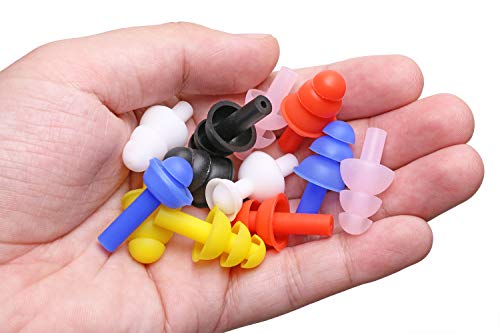 Tupalizy Reusable Soft Flexible Silicone Swimming Ear Plug Waterproof Comfortable Earplug for Sleeping, Showering, Bathing, Learning, Concerts, Airplane, Noise Reduction and Hearing Protection, 6Pairs