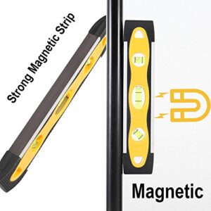 DOWELL Magnetic Level Shockproof Torpedo Level Box Spirit Level 9 Inch Top Vial Alloy Frame 180 90 45 Degree Bubble Level