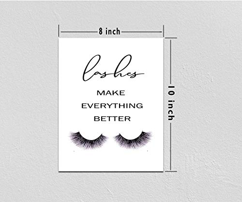 Eyelashes Decor girls room decor Lashes Make Everything Better, Glamour Decor, Bedroom Wall Decor, Inspirational Print, Makeup Lashes Art 8X10 Inch Prints No Framed