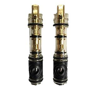 1225 1225B Dual-Seal Cartridge Replacement Kit (2 Pack) Compatible with Moen Single Handle Faucets/Showers, Brass Internal Shaft