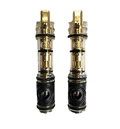 1225 1225B Dual-Seal Cartridge Replacement Kit (2 Pack) Compatible with Moen Single Handle Faucets/Showers, Brass Internal Shaft