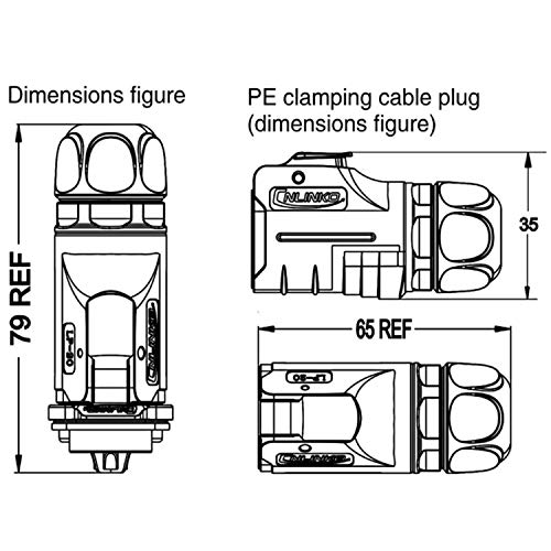 AYECEHI 10AWG 2 Pin Power Industrial Circular Connector to Solar Cable Adapter for Solar Panel Suitcase and More (1.3ft/40cm)