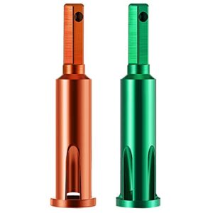 2 Pieces Wire Twisting Tools, Wire Stripper and Twister, Wire Terminals Power Tools for Stripping and Twisting Wire Cable, both Manual and Electric (Green and Orange)