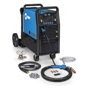 miller 951766 millermatic 255 mig/pulsed mig welder w/ez-latch running gear- 208/240v