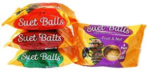 wildlife sciences melt resistant suet balls variety 16 pack, 4 wrapped packs of 4 bird suet balls