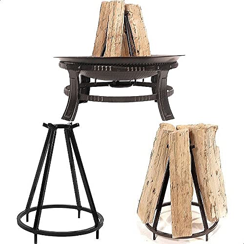 TITM Fire Pit Log and Cooking Stand(Fits All Round, Square, Bottomed, and Bottomless Fire Pits)