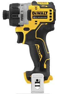 dewalt xtreme 12v max* cordless screwdriver, 1/4-inch, tool only (dcf601b)