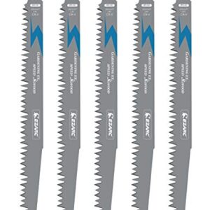 EZARC Wood Pruning Reciprocating Saw Blade, 9-Inch Recip Saw Blades R931GS 5TPI (5-Pack)