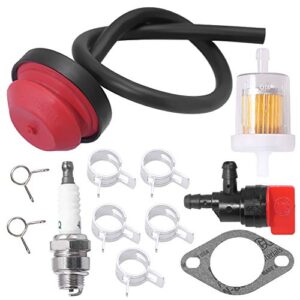 640052 Carburetor w Primer Bulb Fuel Filter Replacement for Tecumseh HMSK80 HMSK90 HMSK85 HMSK100 HMSK105 HMSK110 LH318SA LH358SA Snow Blower Thrower 8HP 9HP 10HP 640054 640349