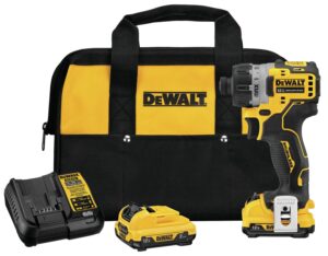 dewalt xtreme 12v max* cordless screwdriver, 1/4-inch, 2-ah batteries (dcf601f2)