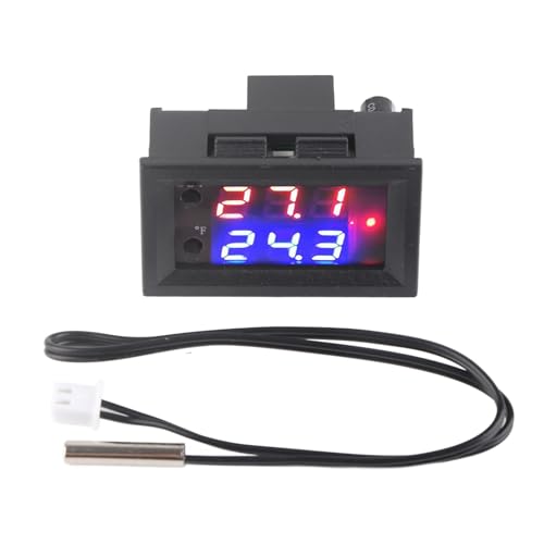 Digital Display Microcomputer Thermostat, DC12V Temperature Controller Switch with Sensor for Temperature Control Protection Fields.