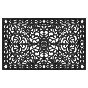 calloway mills az900223048 gatsby rubber doormat, 30" x 48", black