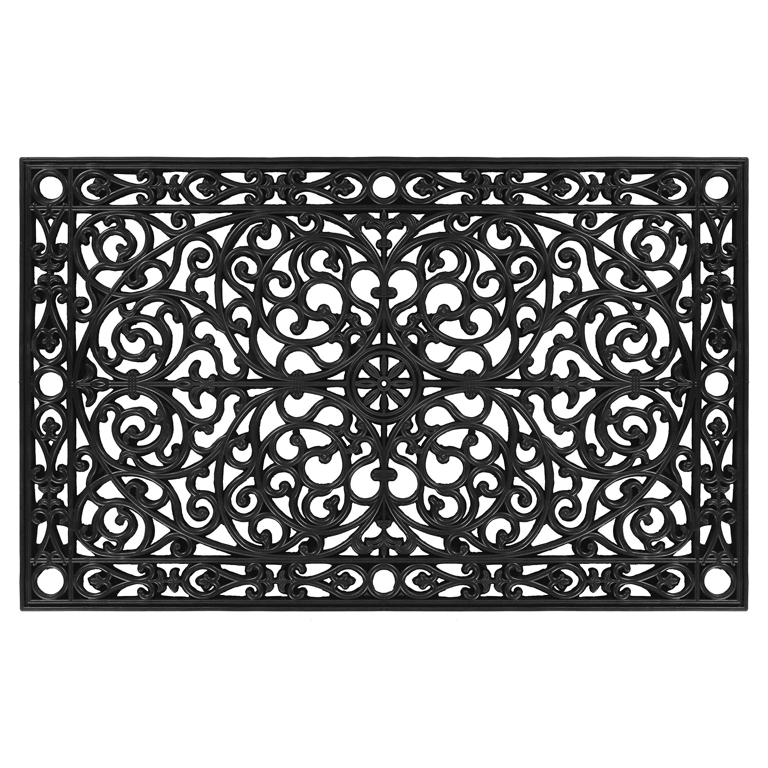 Calloway Mills AZ900223048 Gatsby Rubber Doormat, 30" x 48", Black