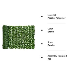 DearHouse 118x39.4in Artificial Ivy Privacy Fence Wall Screen, Artificial Hedges Fence and Faux Ivy Vine Leaf Decoration for Outdoor Garden Decor