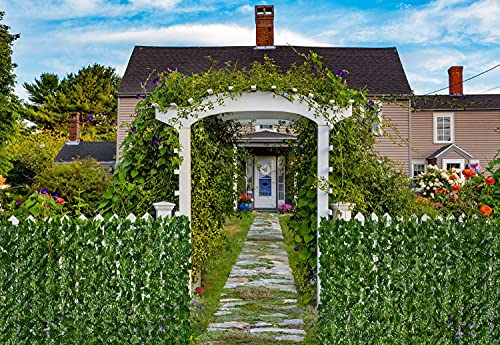 DearHouse 118x39.4in Artificial Ivy Privacy Fence Wall Screen, Artificial Hedges Fence and Faux Ivy Vine Leaf Decoration for Outdoor Garden Decor