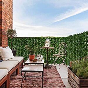 DearHouse 118x39.4in Artificial Ivy Privacy Fence Wall Screen, Artificial Hedges Fence and Faux Ivy Vine Leaf Decoration for Outdoor Garden Decor