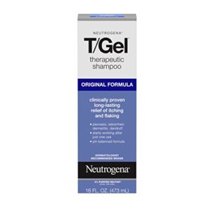 neutrogena t/gel therapeutic shampoo original formula, anti-dandruff treatment for long-lasting relief of itching and flaking scalp as a result of psoriasis and seborrheic dermatitis, 16 fl oz