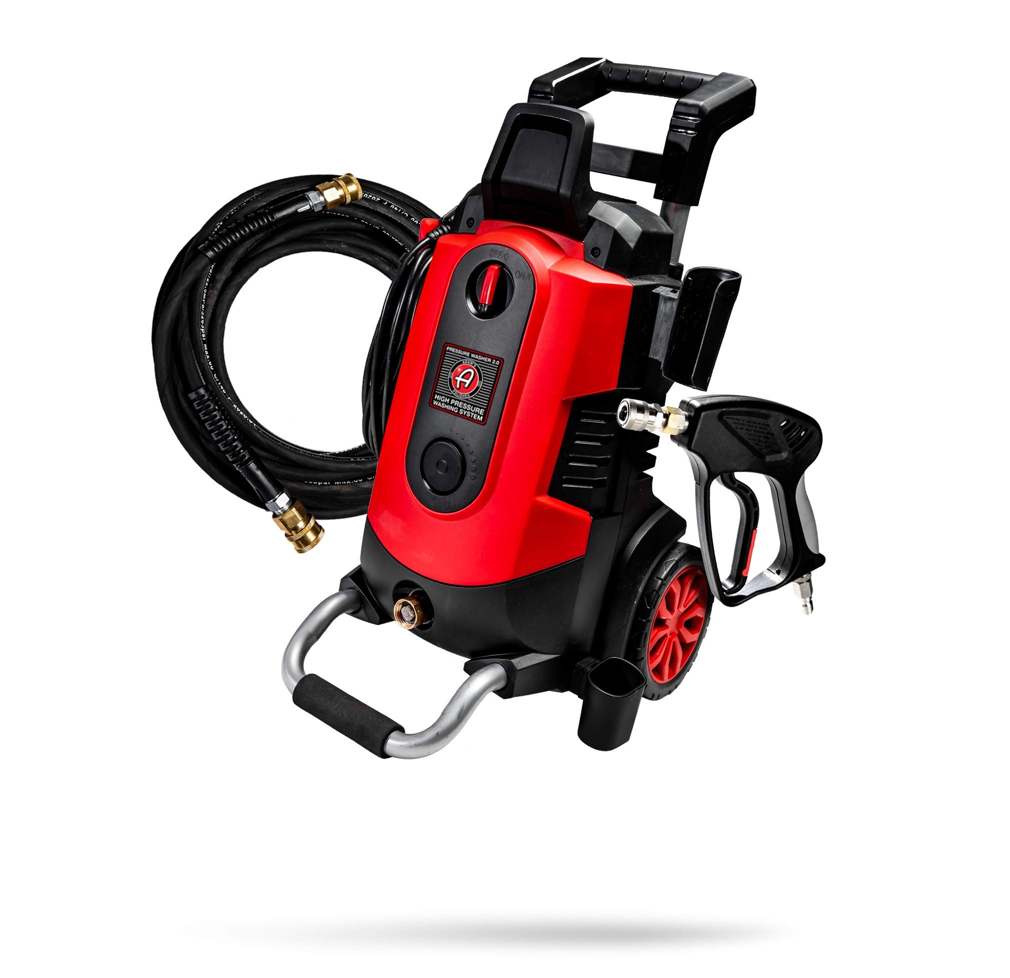 Adam's Polishes Electric Pressure Washer 2.0, Powerful 1.4 GPM 2000 PSI Car Pressure Washer Sprayer, Snub Nose & Tip Attachment, Use,Car Soap, Patio Boat RV Motorcycle Car Garage Deck (2.0 Machine)