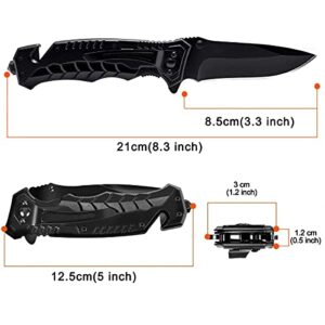 TANSOLE TAN SOLE Pocket Folding Knife with Pocket Clip for outdoor camping survival hunting (T-301)