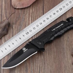 TANSOLE TAN SOLE Pocket Folding Knife with Pocket Clip for outdoor camping survival hunting (T-301)