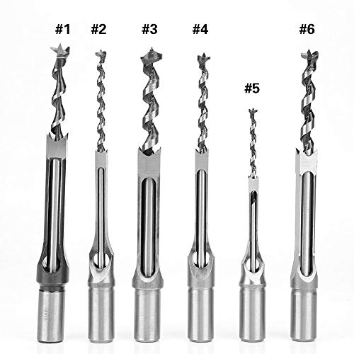 Marhynchus Carbon Steel Square Hole Saw Auger Drill Bit Mortising Chisel Woodworking Tool for Construction Installation(1/2) Power Tool Accessories Woodworking Bits